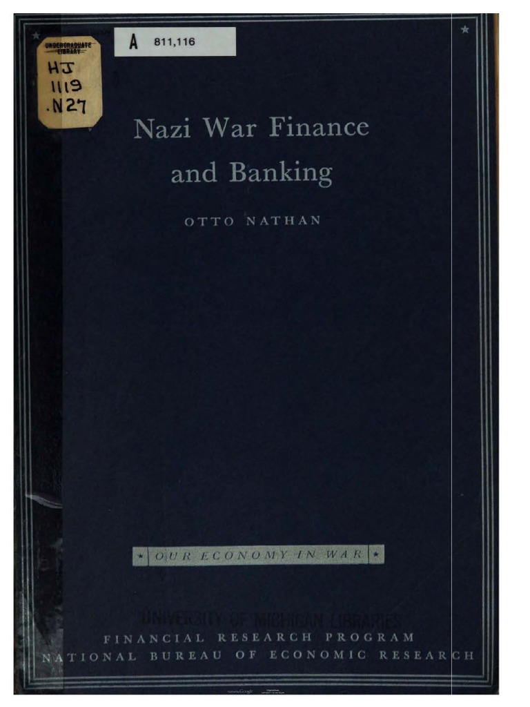 Nazi War Finance and Banking (1944) PDF | PDF | Banks | Foreign ...