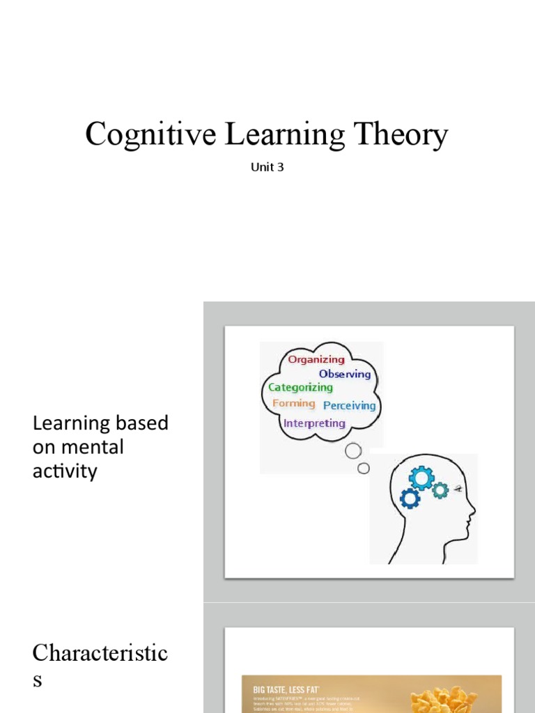 Cognitive Learning Theories | PDF