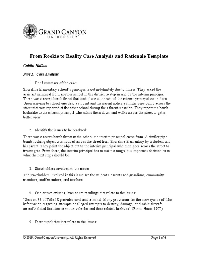 Ead 505 t5 Caseanalysis Caitlinhallam | PDF | Justice | Crime & Violence