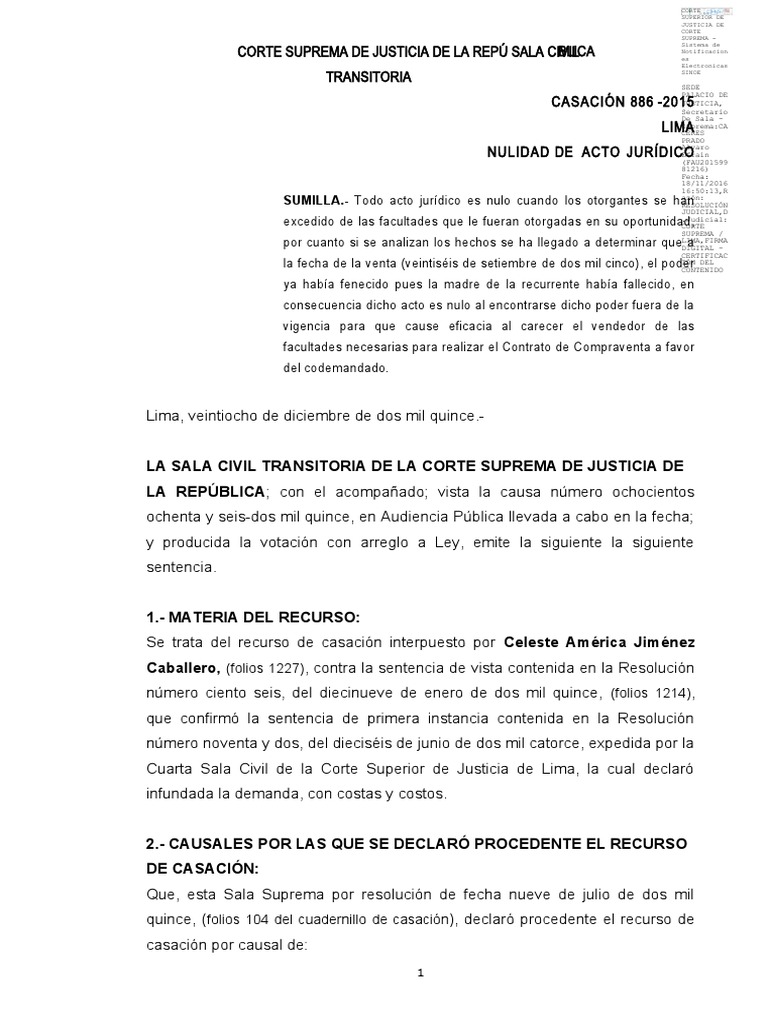 NULIDAD DE ACTO JURIDICO Sentencia | PDF | Debido al proceso | Esfera pública