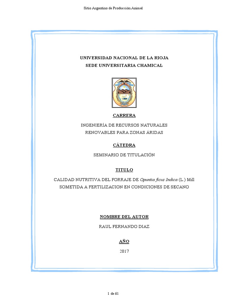 Calidad Nutritiva de Opuntia Ficus Indica | PDF | Fertilizante ...