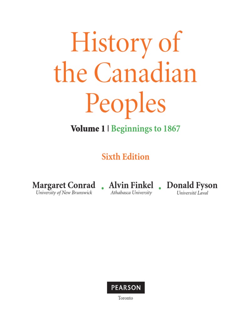 History of The Canadian Peoples Vol 1 Index | PDF | New France | Canada