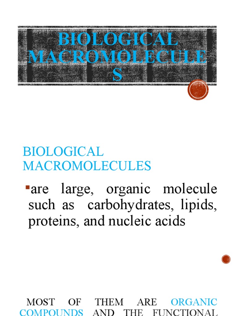 Biological Macromolecules | PDF | Biomolecules | Lipid