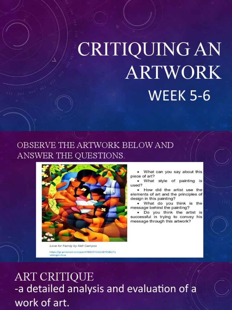 Critiquing An Artwork | PDF