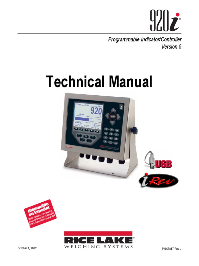 920i Technical Manual | PDF | Usb | Input/Output