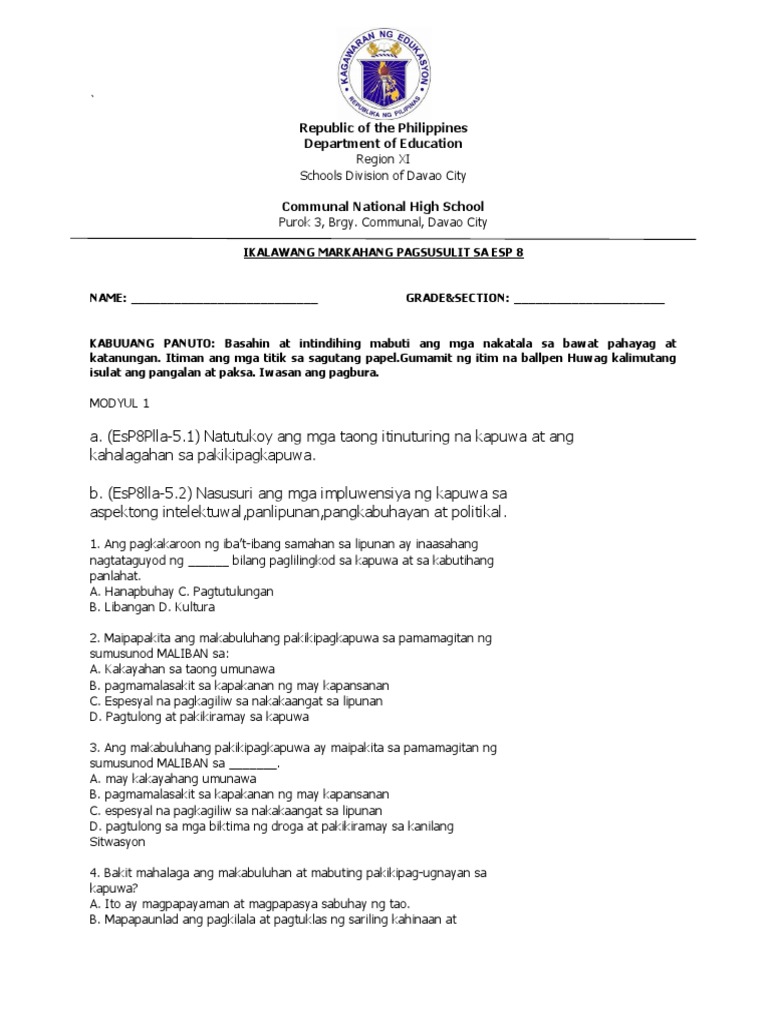 Summative Test | PDF