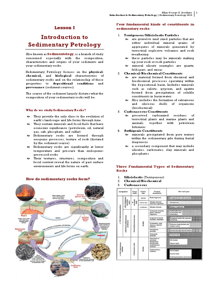 Sedimentary Petrology Midterms PDF | PDF | Sedimentary Rock | Porosity