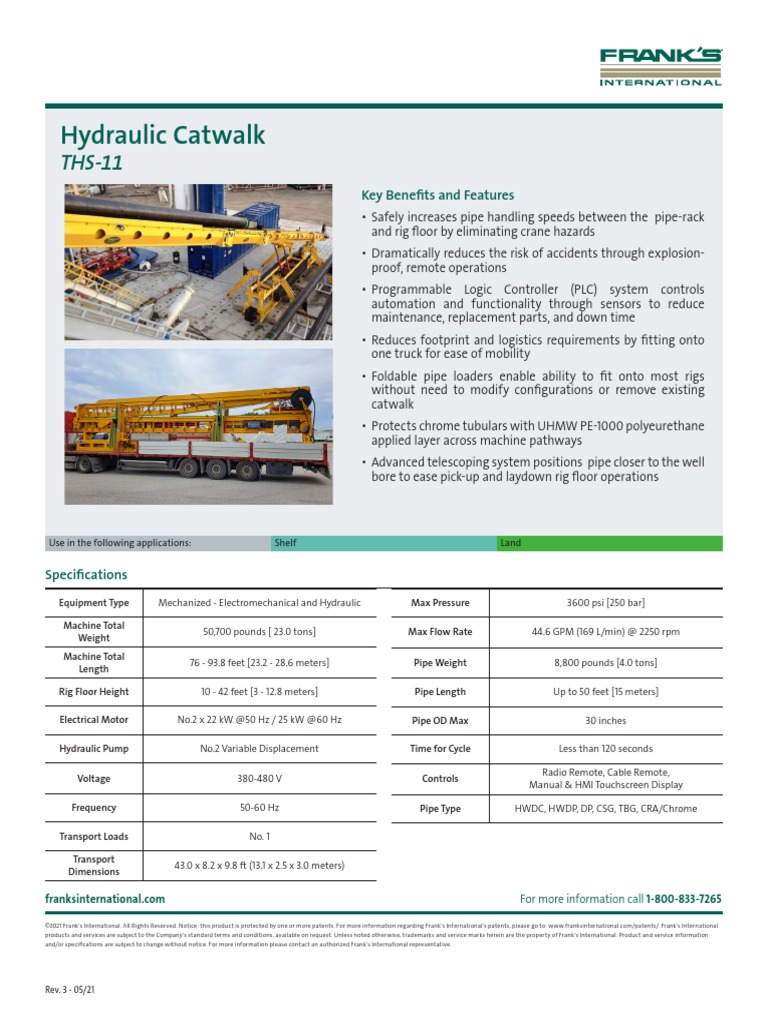 Hydraulic Catwalk | PDF | Pipe (Fluid Conveyance) | Programmable Logic ...