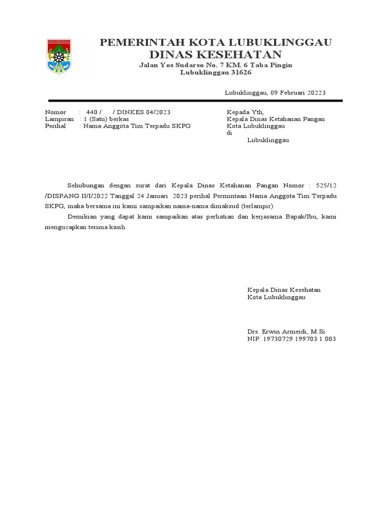 Usulan Nama Tim SKPG 2023 | PDF