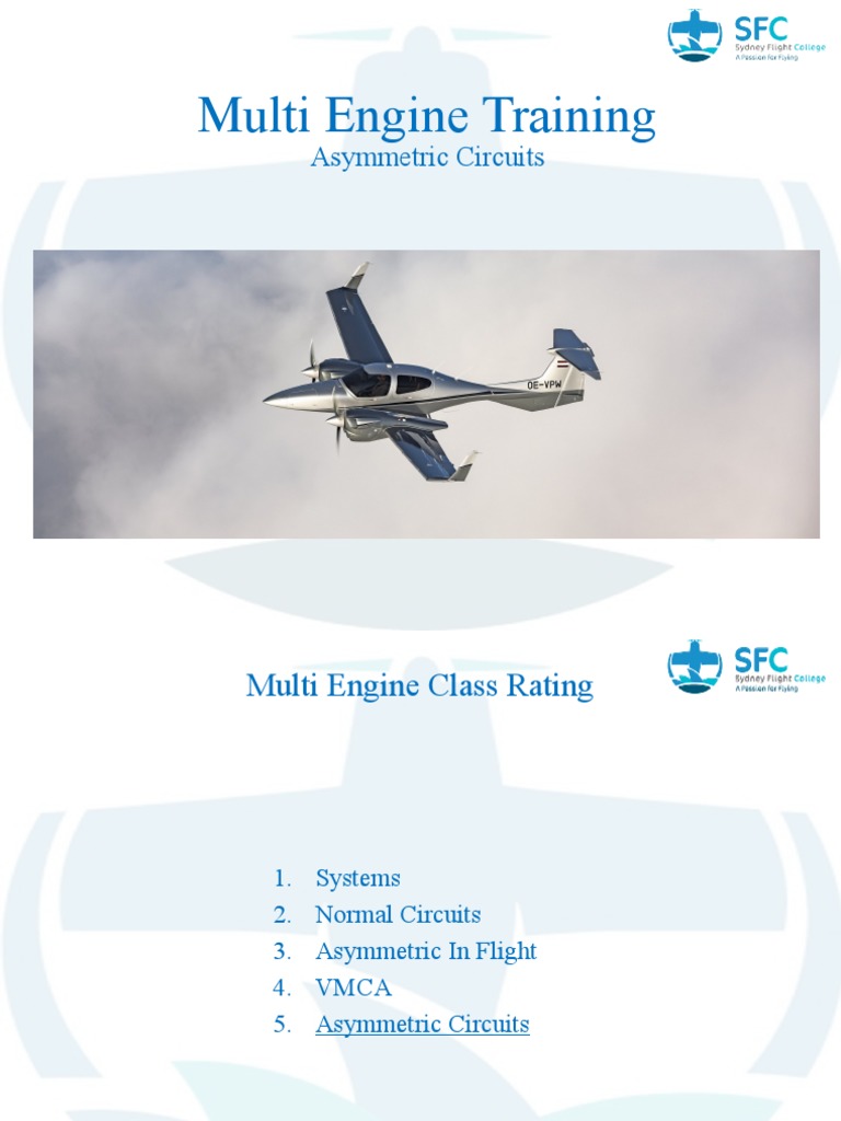 Asymmetric Circuits DA42 | PDF | Flap (Aeronautics) | Takeoff