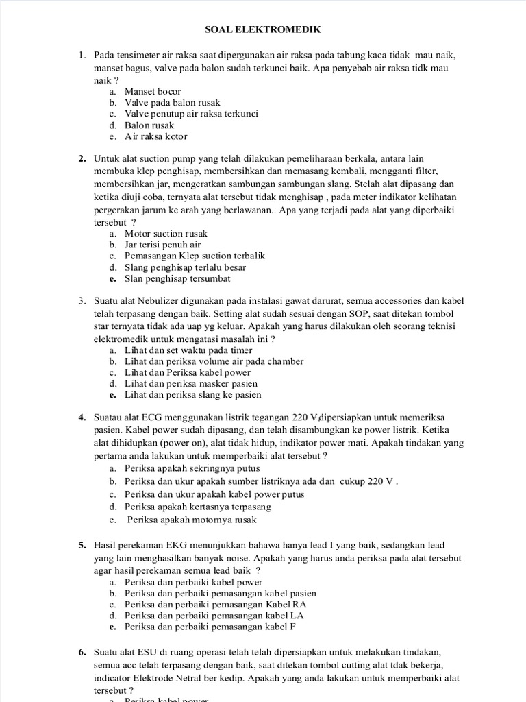 Dokumen - Tips Soal-Elektromedik | PDF