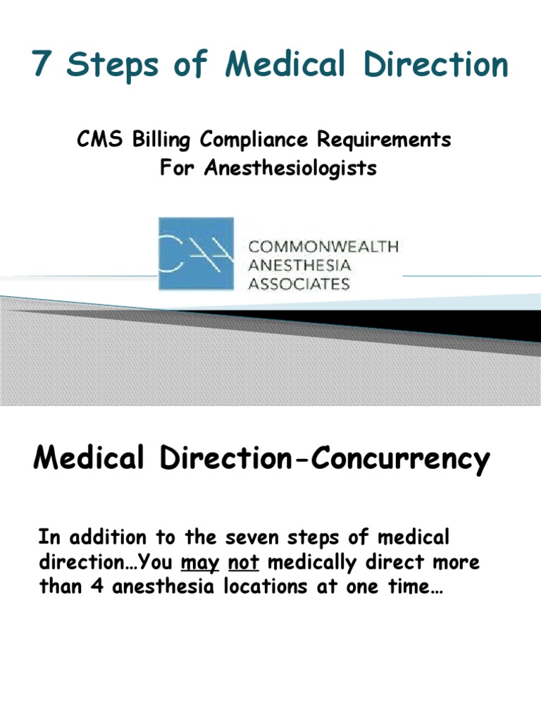 7 Steps of Medical Direction 31 | PDF | Anesthesia | Surgery