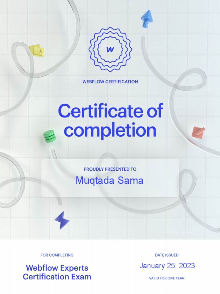 Webflow Expert Certificate | PDF
