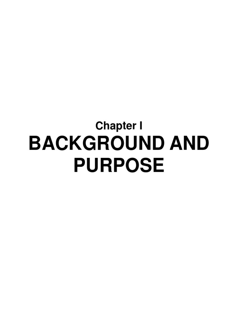 Chapter 1 - Background and Purpose - Group 2 REVISED | PDF | Foods ...