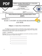 Module 1 - DRRR (Quarter 1) | PDF | Hazards | Natural Disasters