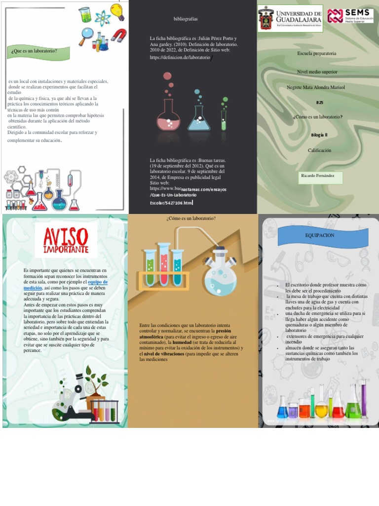 Triptico | PDF | Laboratorios | Ciencias fisicas