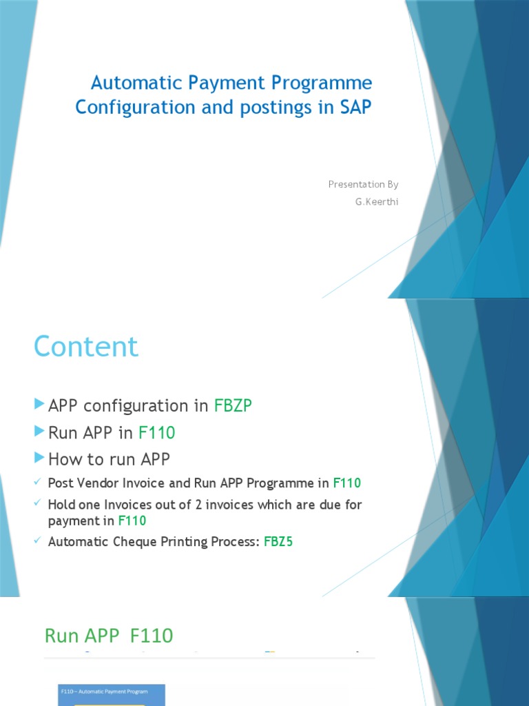 SAP Automatic Payment Program Guide | PDF | Business | Finance & Money ...