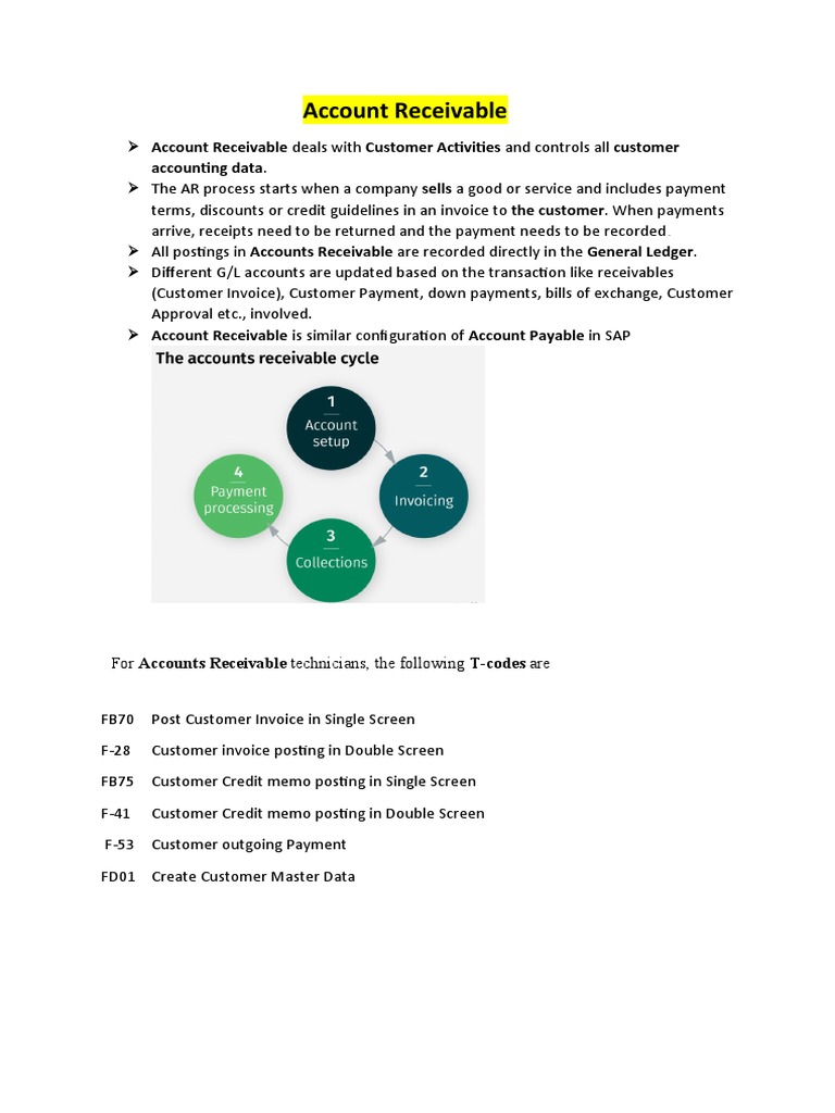 Account Receivable Notes | PDF | Accounts Payable | Invoice