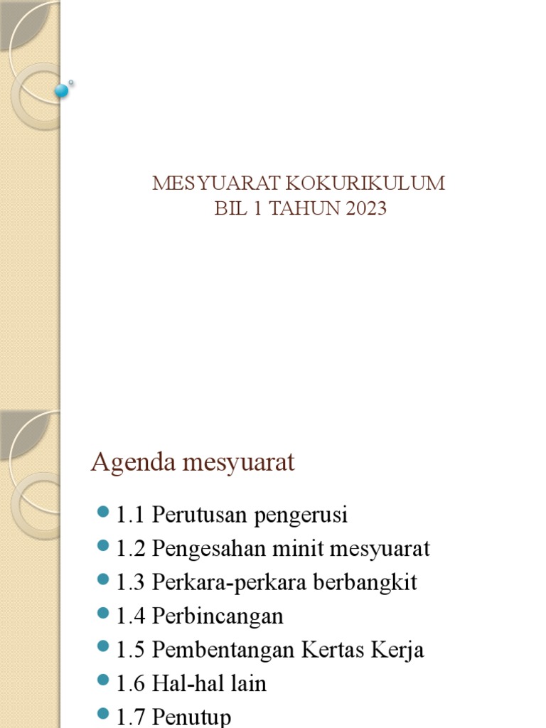 Slaid Mesyuarat Kokum 2023 2024 | PDF