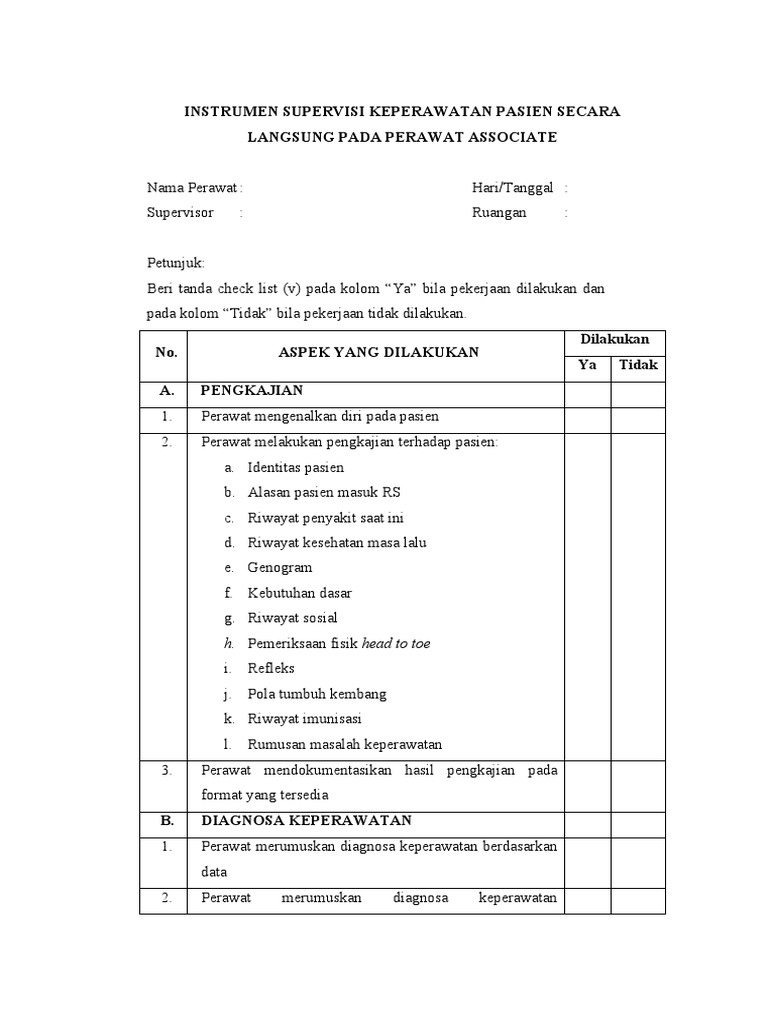 Format Supervisi | PDF