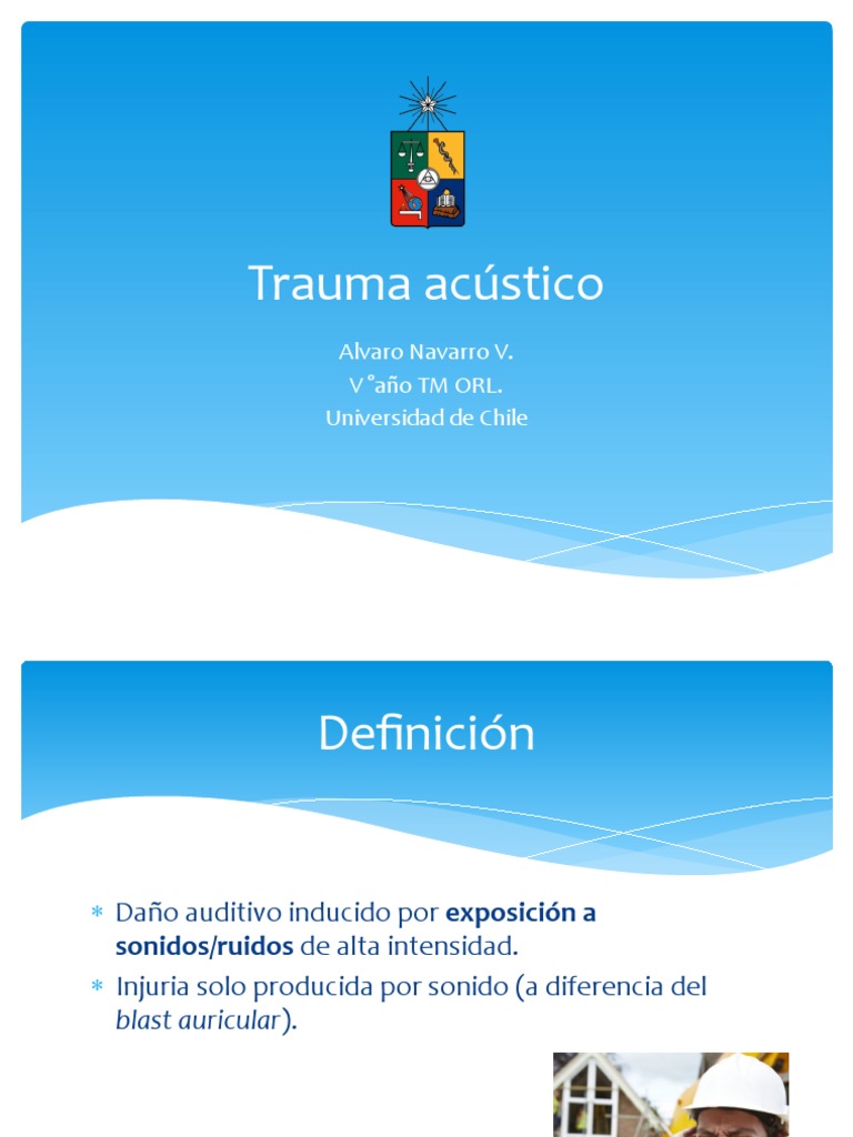 Trauma Acústico: Clasificación y Prevención | PDF | Especialidades ...