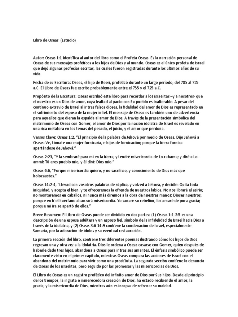 Libro de Oseas | Descargar gratis PDF | Jesús | Apóstol