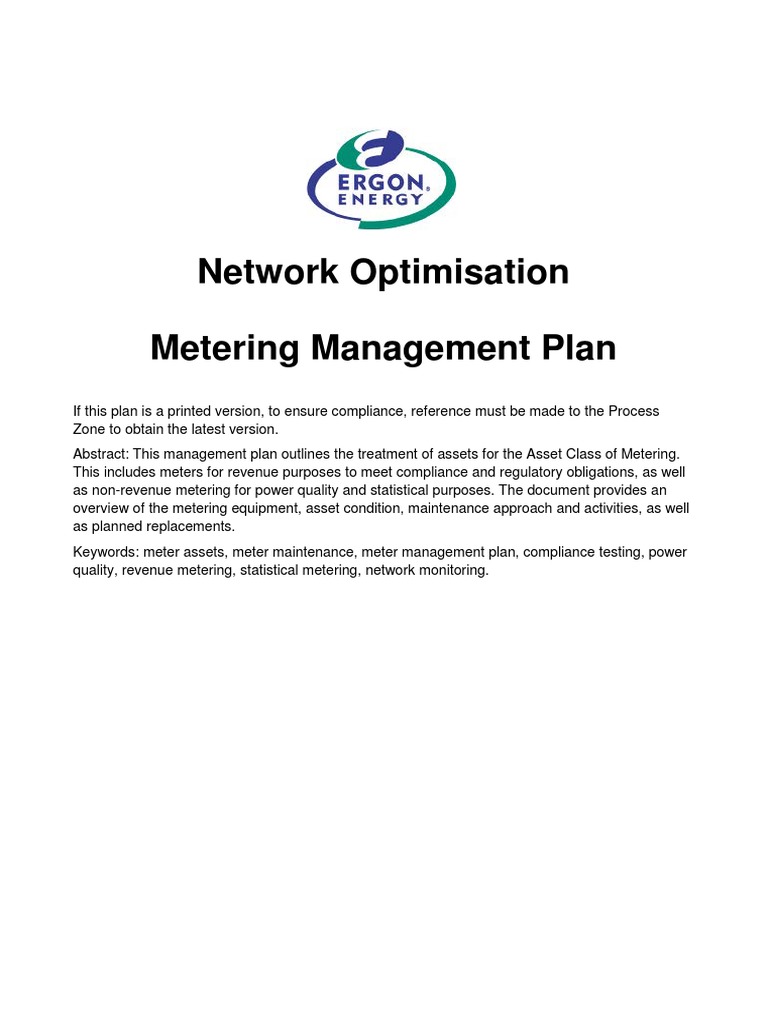 Ergon Energy - 05.04.03 MMT Plan Metering - October 2014 | PDF ...