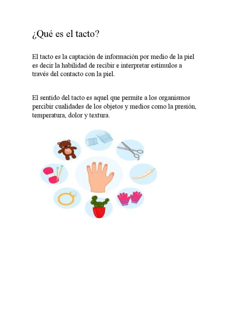 Qué Es El Tacto | PDF