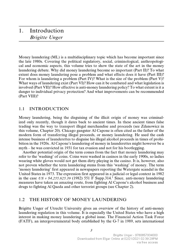 (9780857933997 - Research Handbook On Money Laundering) Introduction ...