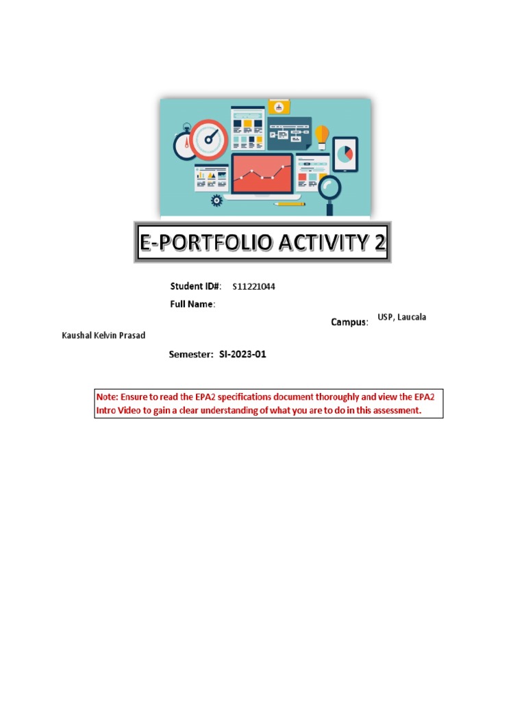 Eportfolio Activity 2 s11221044 Template 100 | PDF | Computing