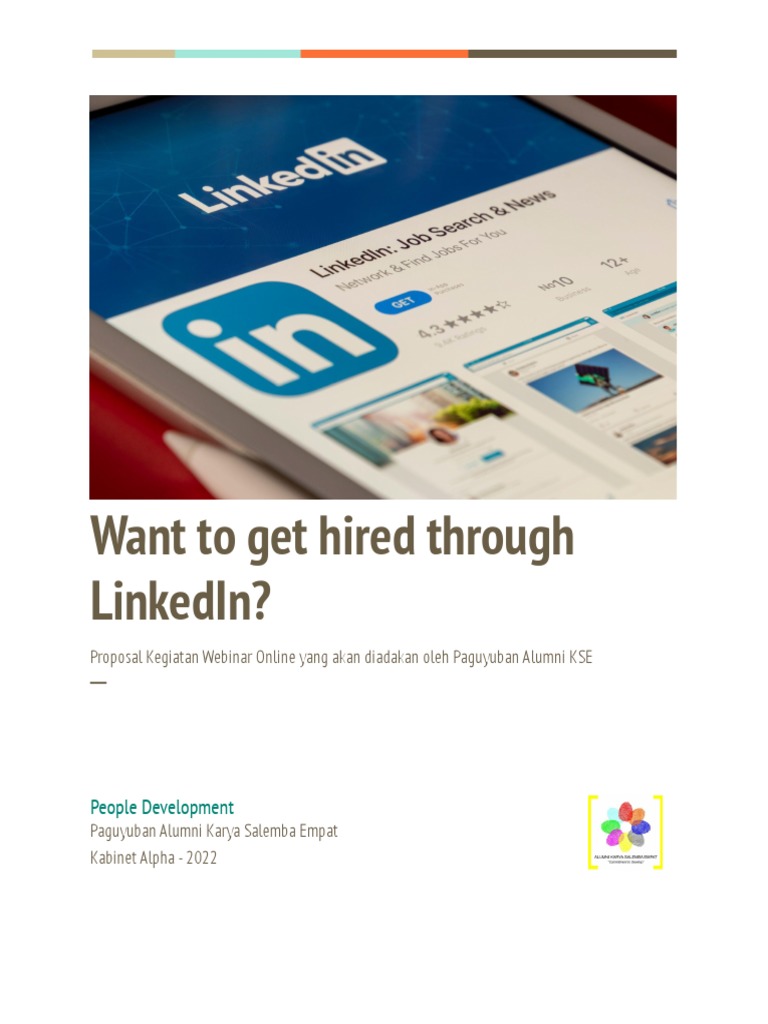 Proposal Kegiatan Webinar LinkedIn - PAKSE PDF | PDF | Karier & Perkembangan | Bisnis