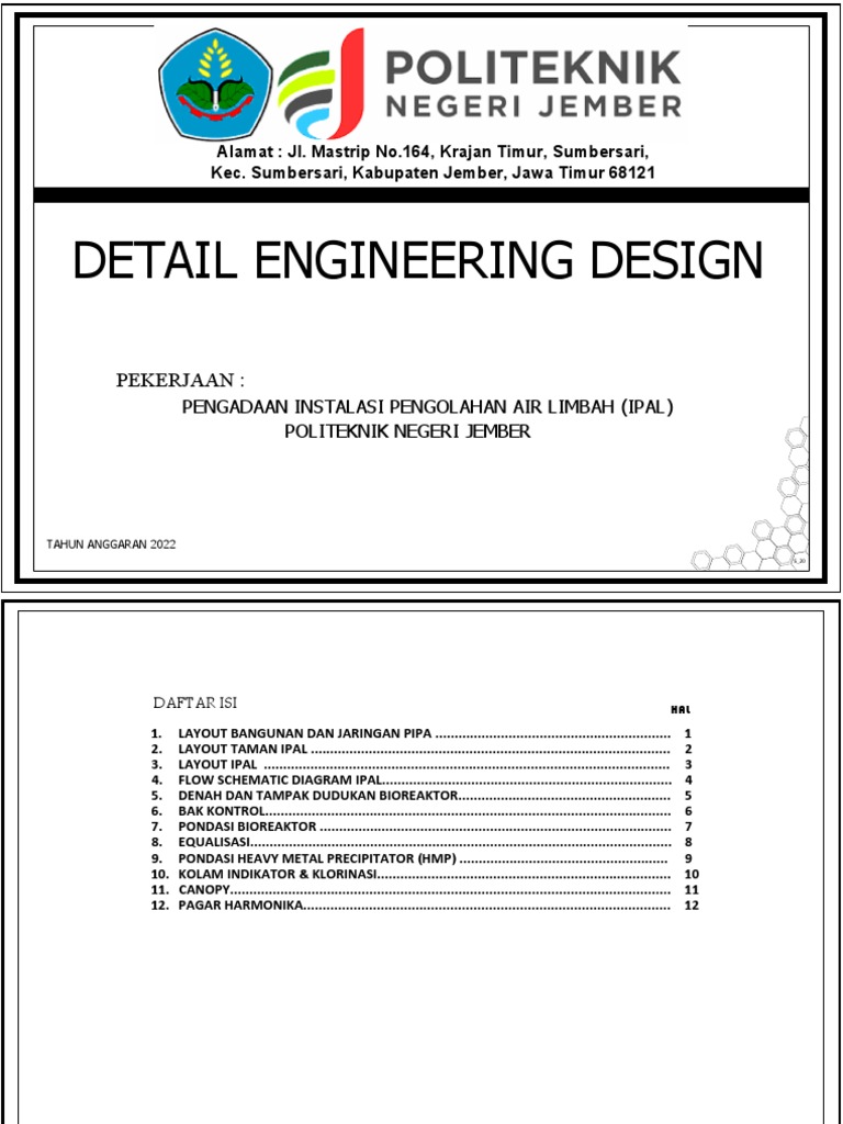 Detail Engineering Design: Pekerjaan | PDF