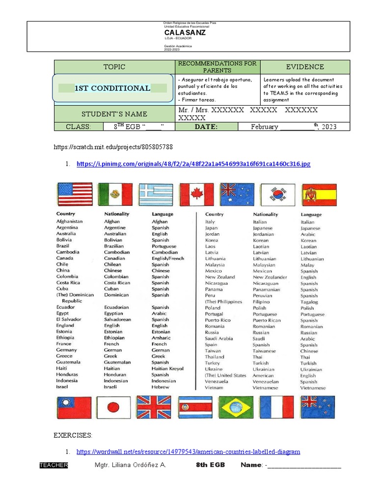 Countries, Nationalities and Languages | PDF