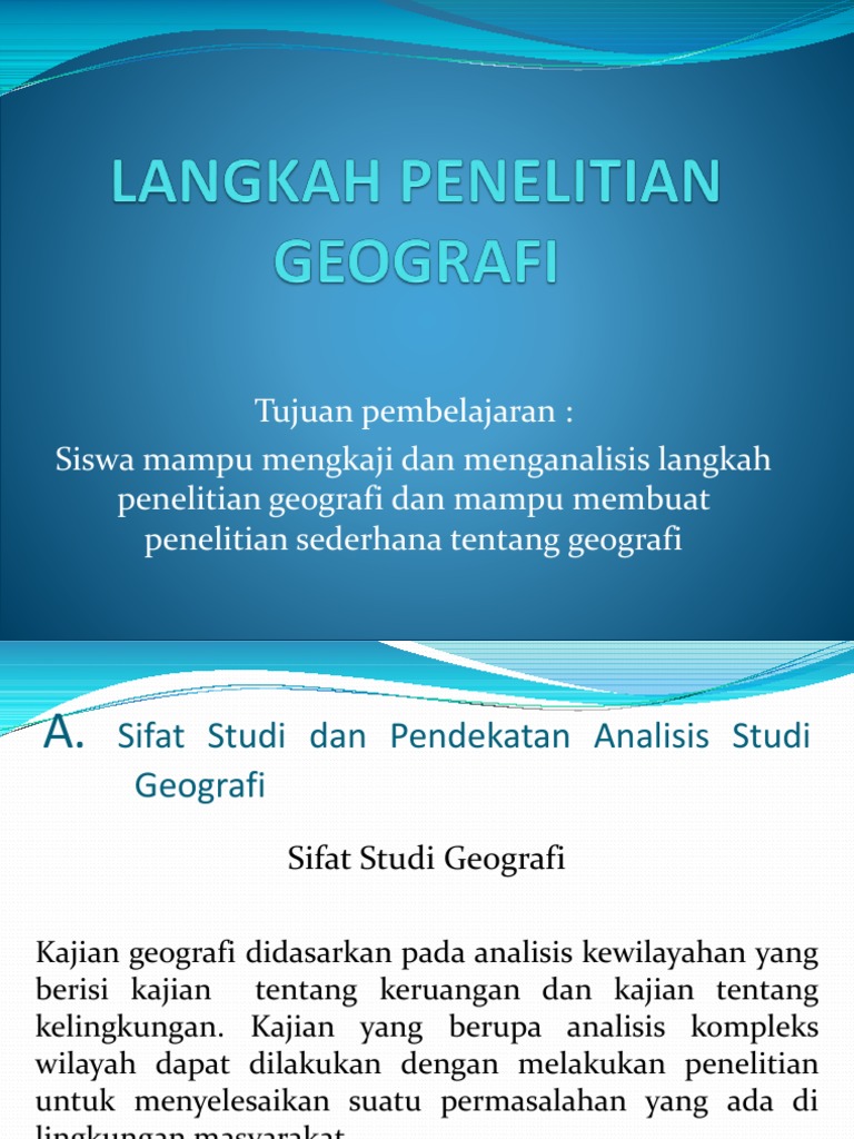 Analisis Metode Penelitian Geografi | PDF | Sains & Matematika | Komputer