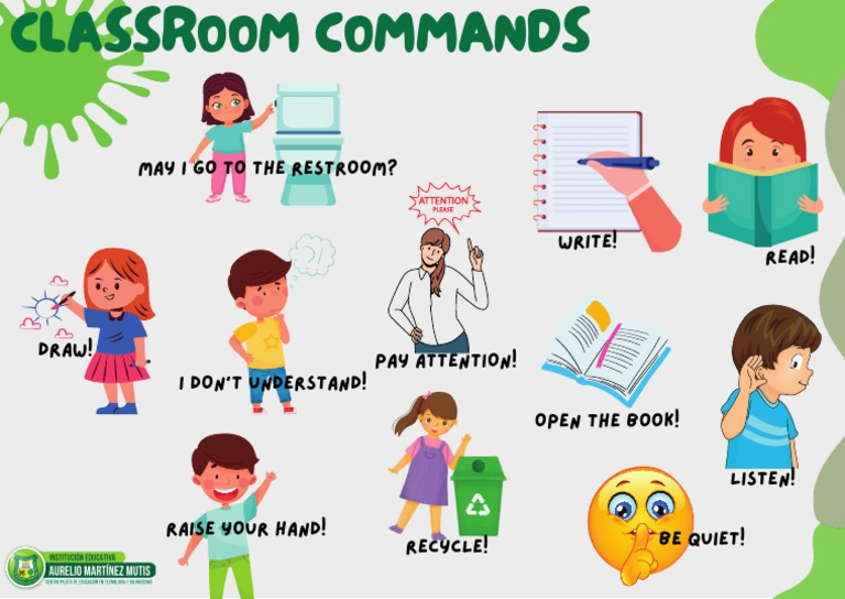 Essential Classroom Commands in English | PDF