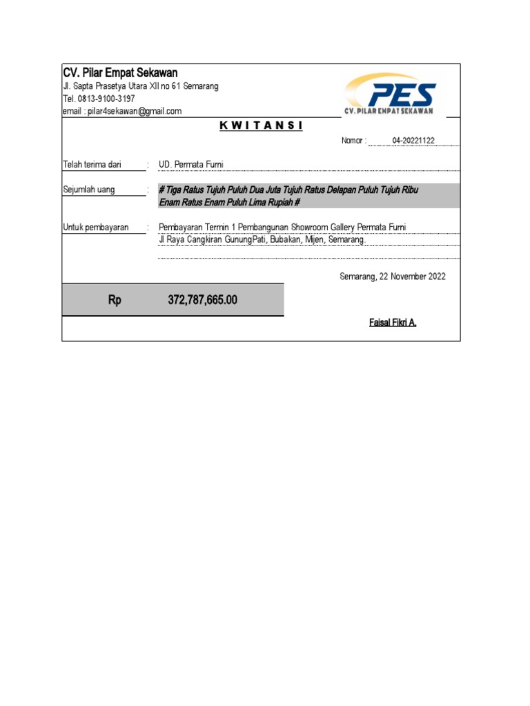 Draft Receipt Kwitansi | PDF