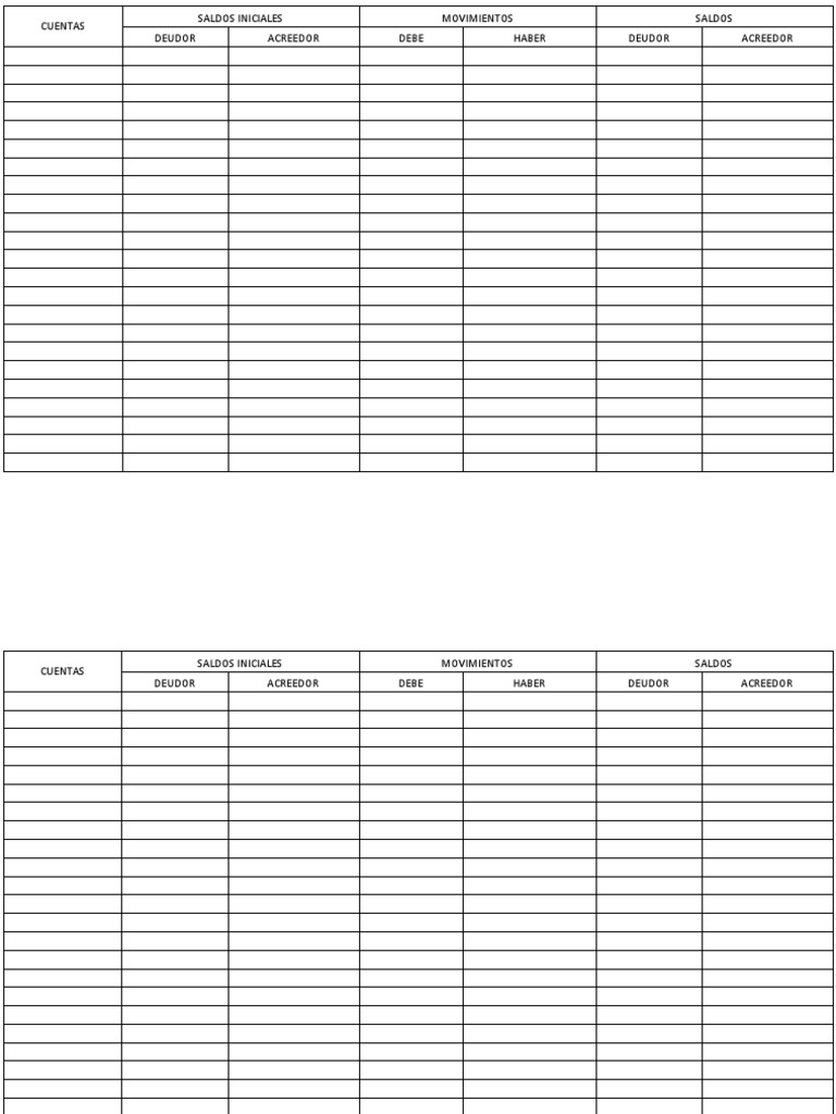 Hojas 6 Columnas PDF | PDF
