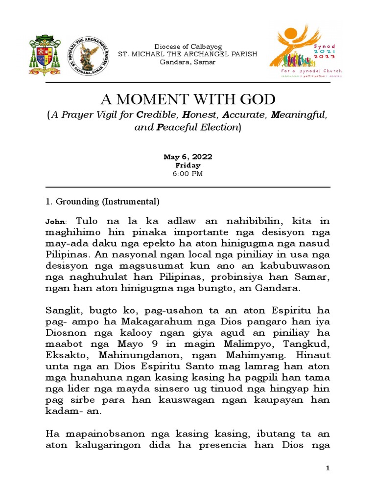 A Moment With God Winaray Version | PDF | Religious Belief And Doctrine