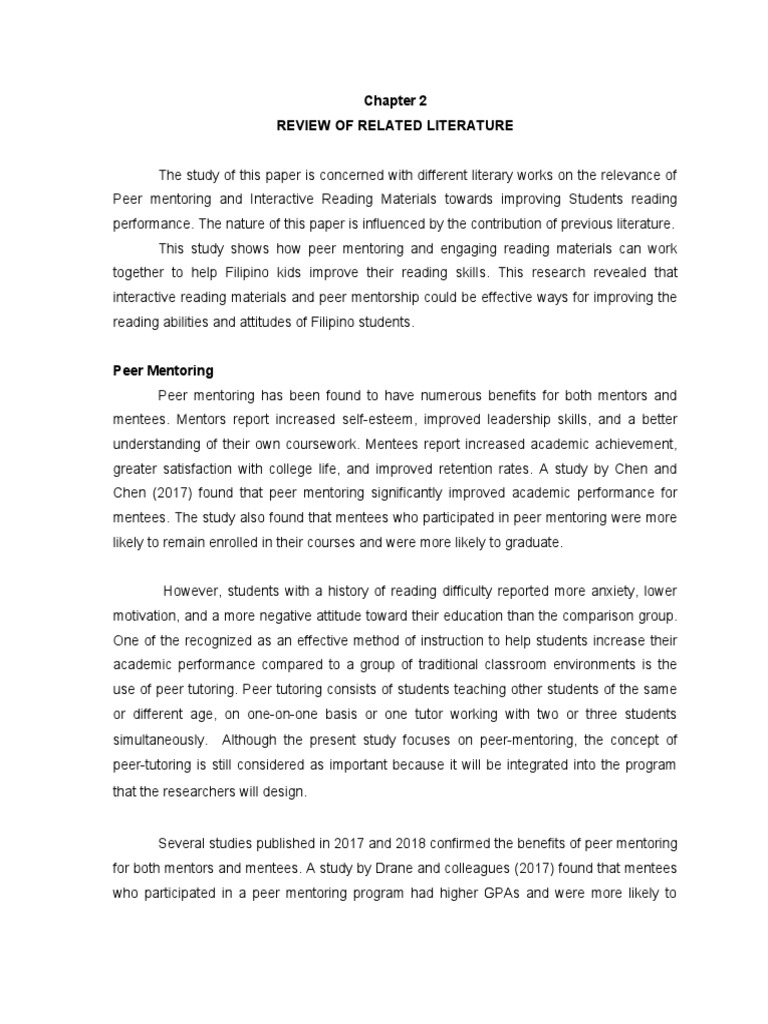 Chapter 2-RRL For Chapter 2-RRL For