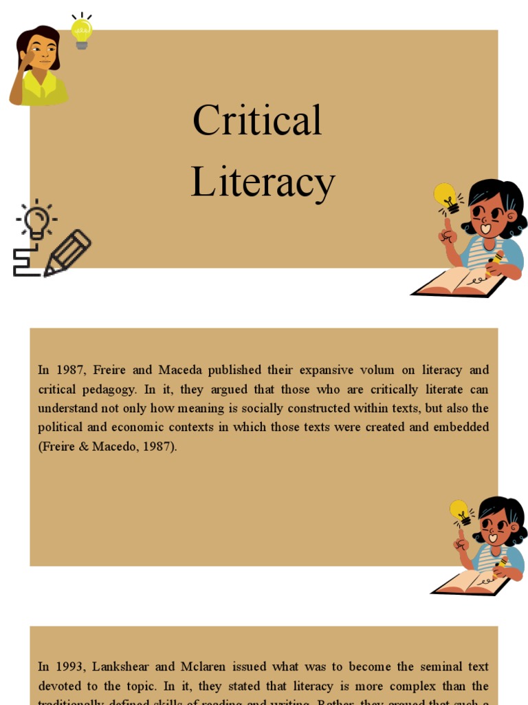 Critical Literacy | Download Free PDF | Literacy | Cognition