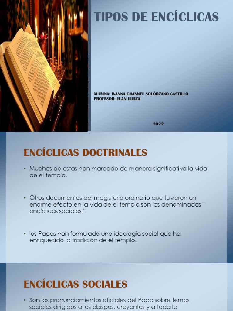 Tipos de encíclicas papales | PDF
