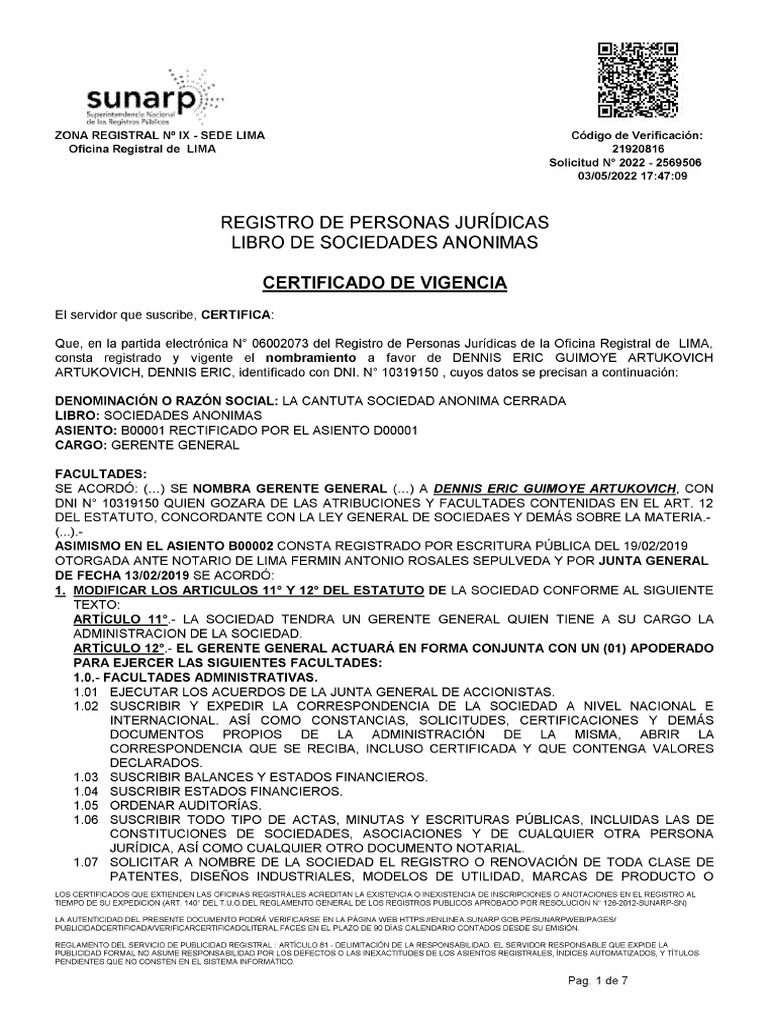 Vigencia de Poder PDF | PDF