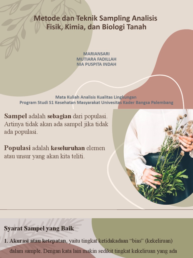 Metode dan Teknik Sampling Analisis Fisik, Kimia, dan Biologi Tanah ...