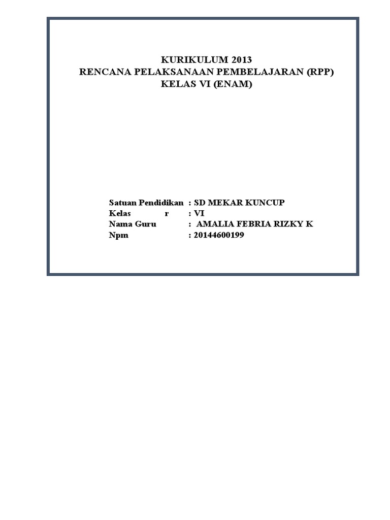 RPP AMALIA IPA FIKS | PDF