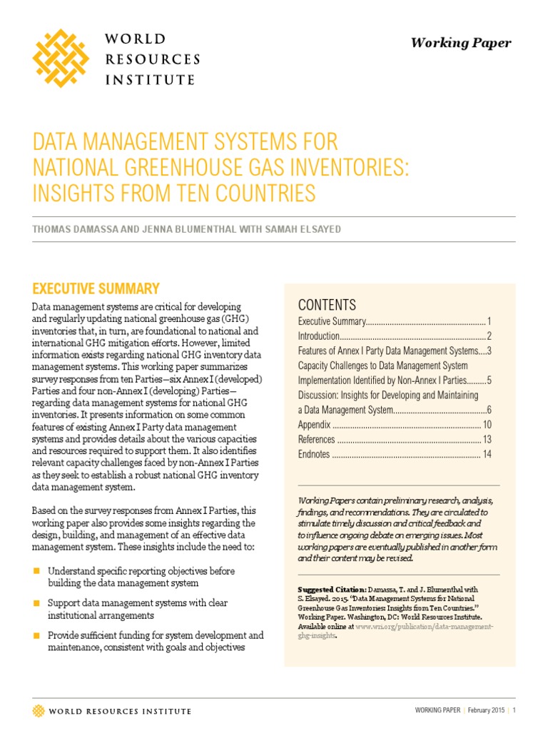 2015, Damassa - Data - Management - Systems - National - GHG ...