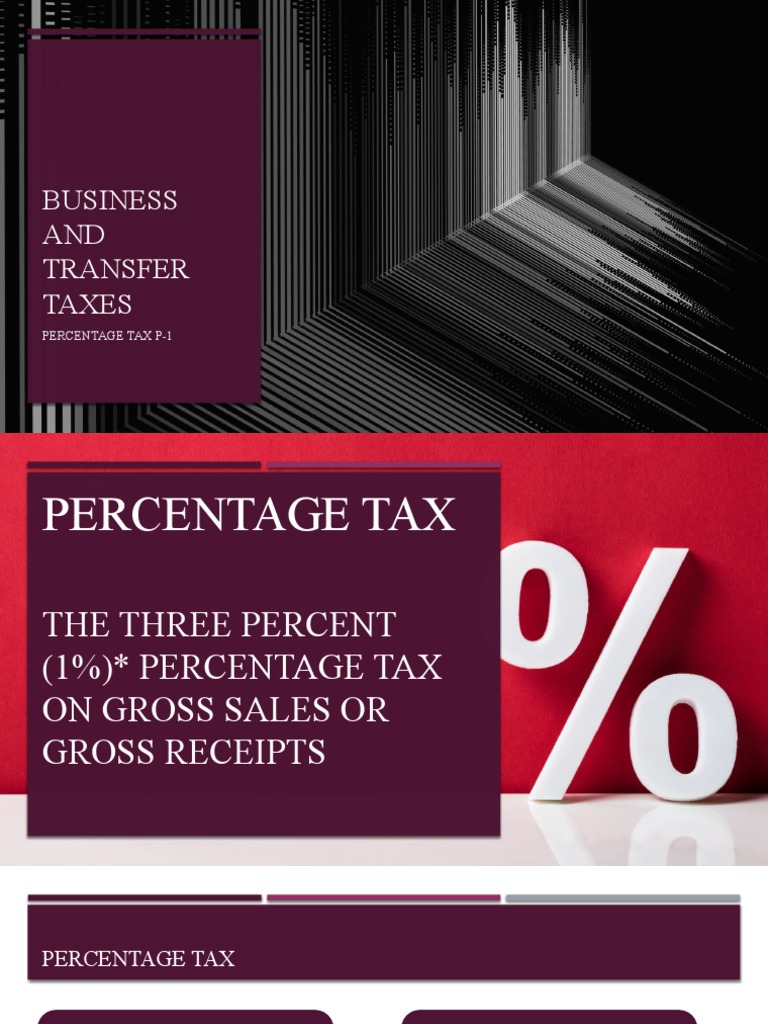Understanding Percentage Taxes in Business | PDF | Value Added Tax | Taxes