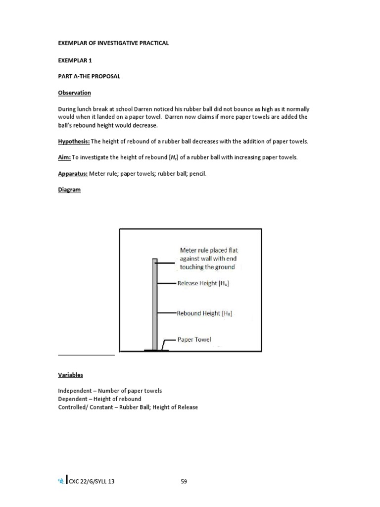 CSEC Physics Investigative Project Example | PDF | Slope