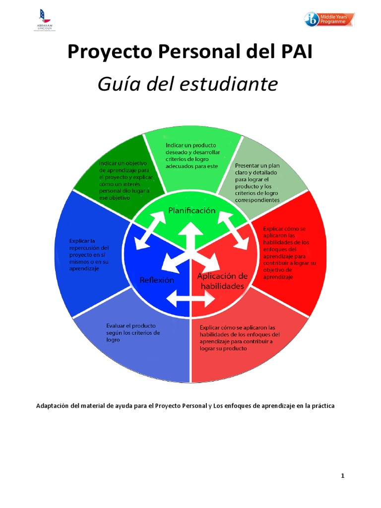 Guía del Proyecto Personal PAI 2023 | PDF | Evaluación | Aprendizaje