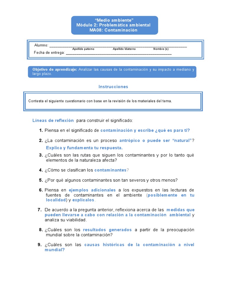 Experimento sobre la Contaminación | PDF | Ciencia y matemáticas