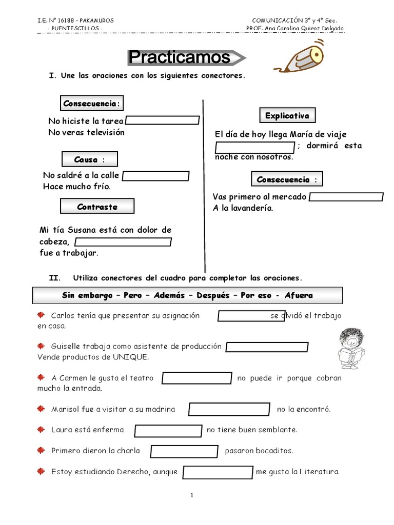 Conectores Lógicos _ PRÁCTICA-Puentescillos.pdf | PDF